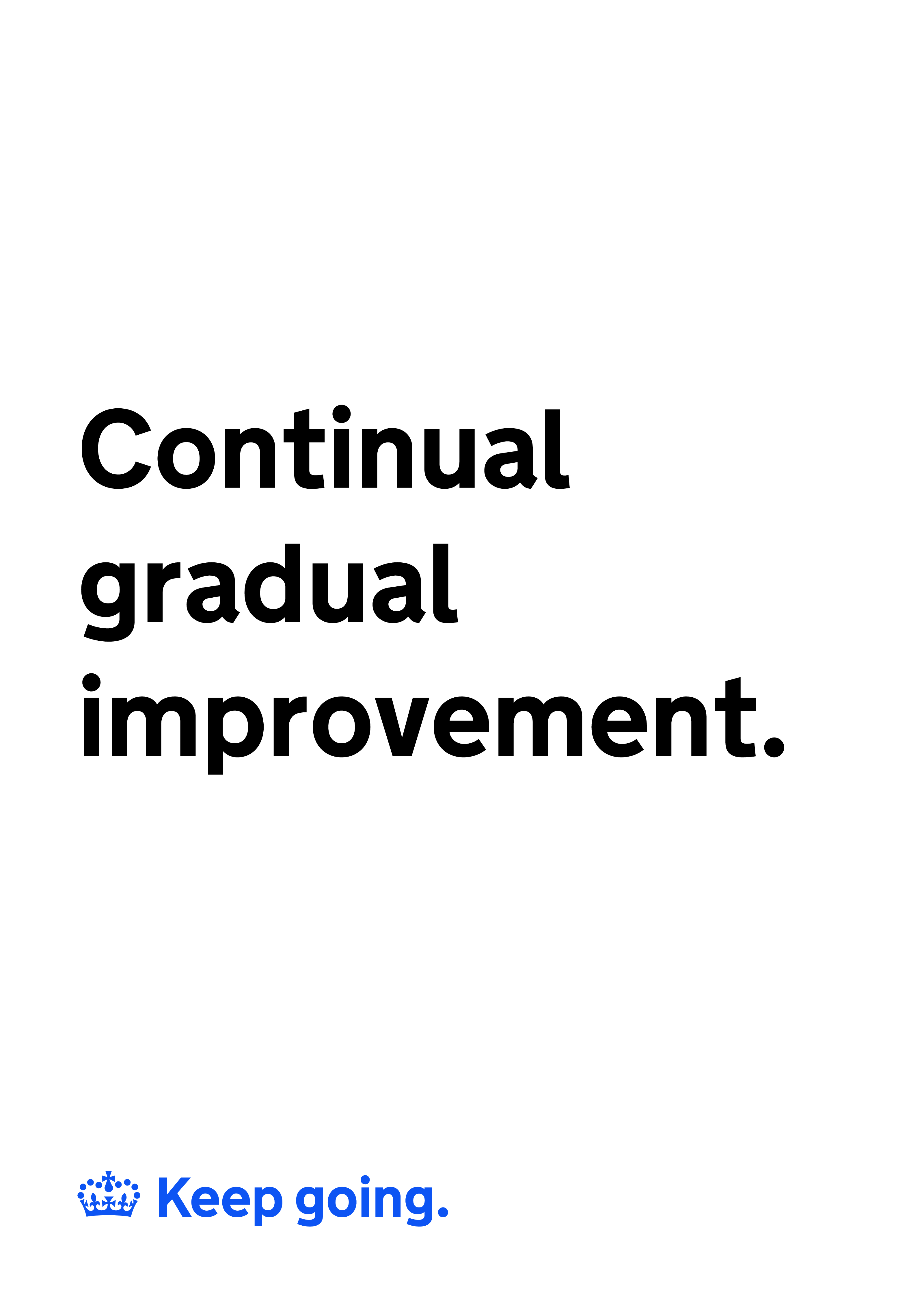 Continual gradual improvement poster - Simon Wilson